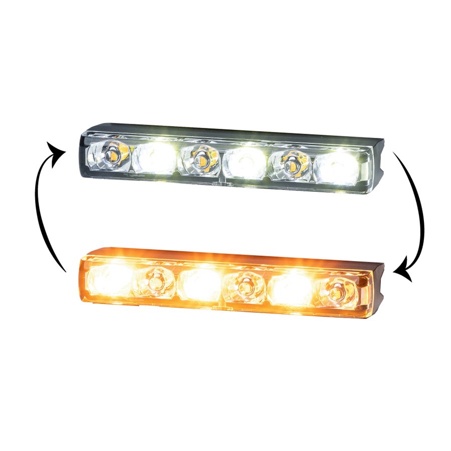 PROSIGNAL - ED6 - 6 LED GRILL MOUNT SLIM - AMBER / WHITE